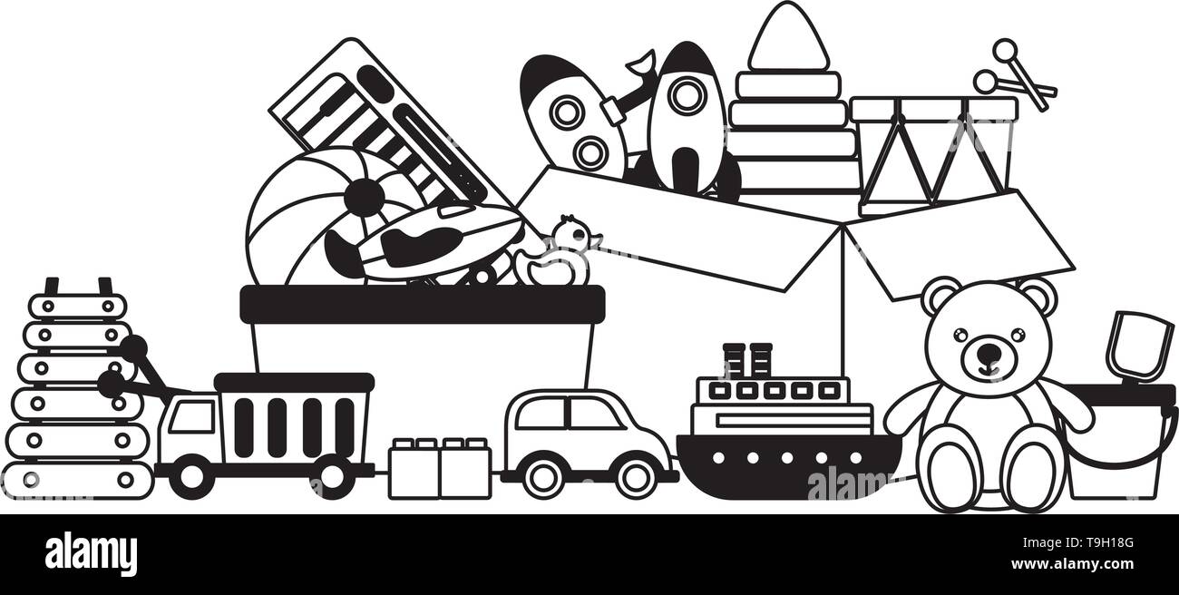 kids toys design Stock Vector Image & Art - Alamy