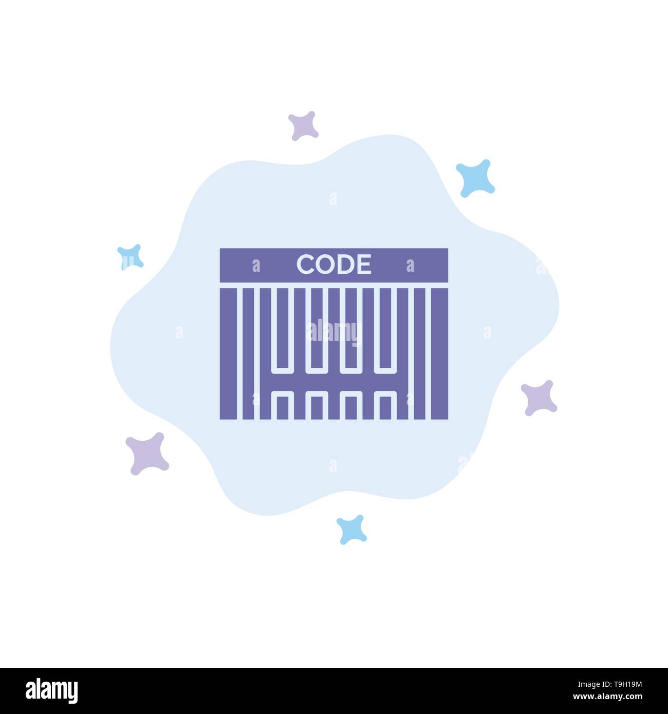 Barcode on blue background hi-res stock photography and images - Alamy