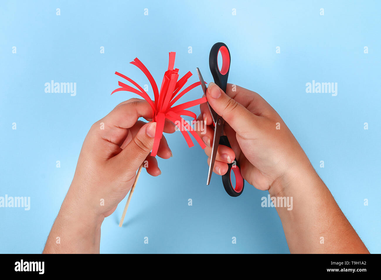 8 Diy 4th of July paper salute color American flag, red, blue, white ...