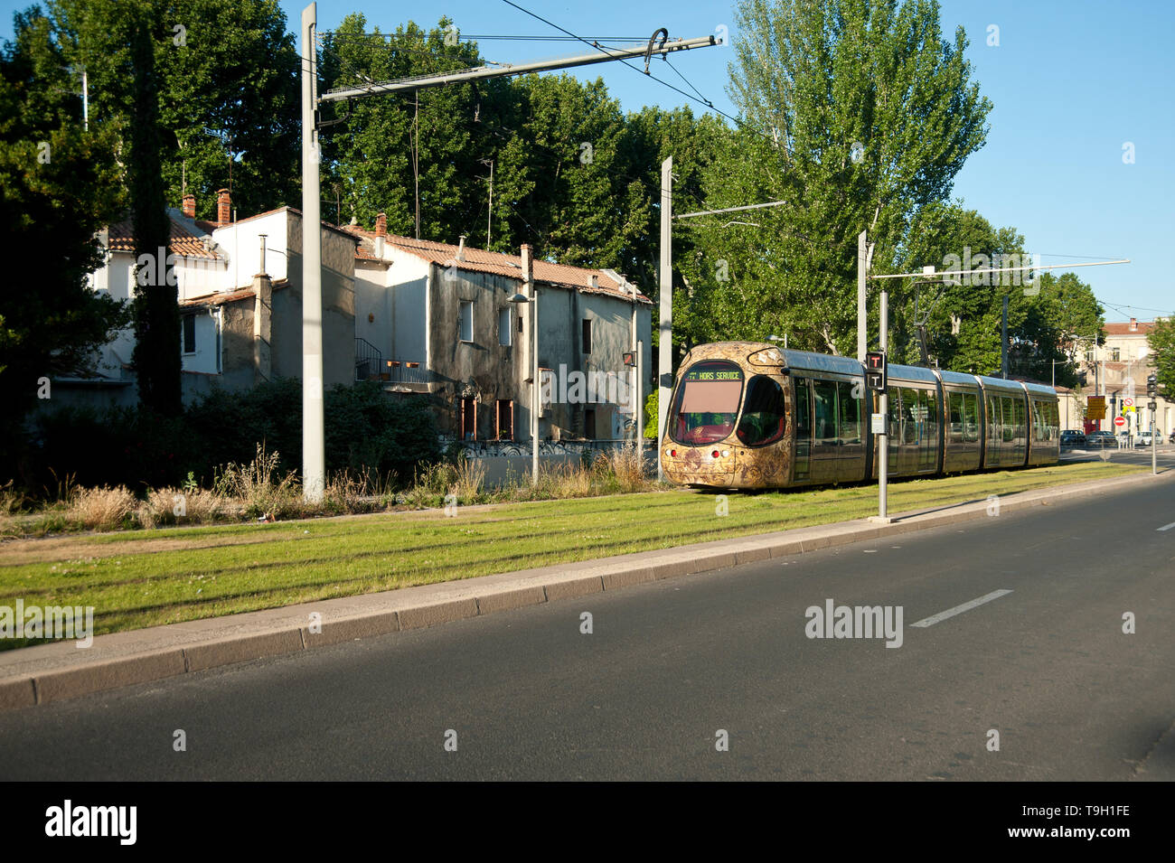 Montpellier, moderne Tramway Linie 4, Fahrzeugdesign von Christian ...