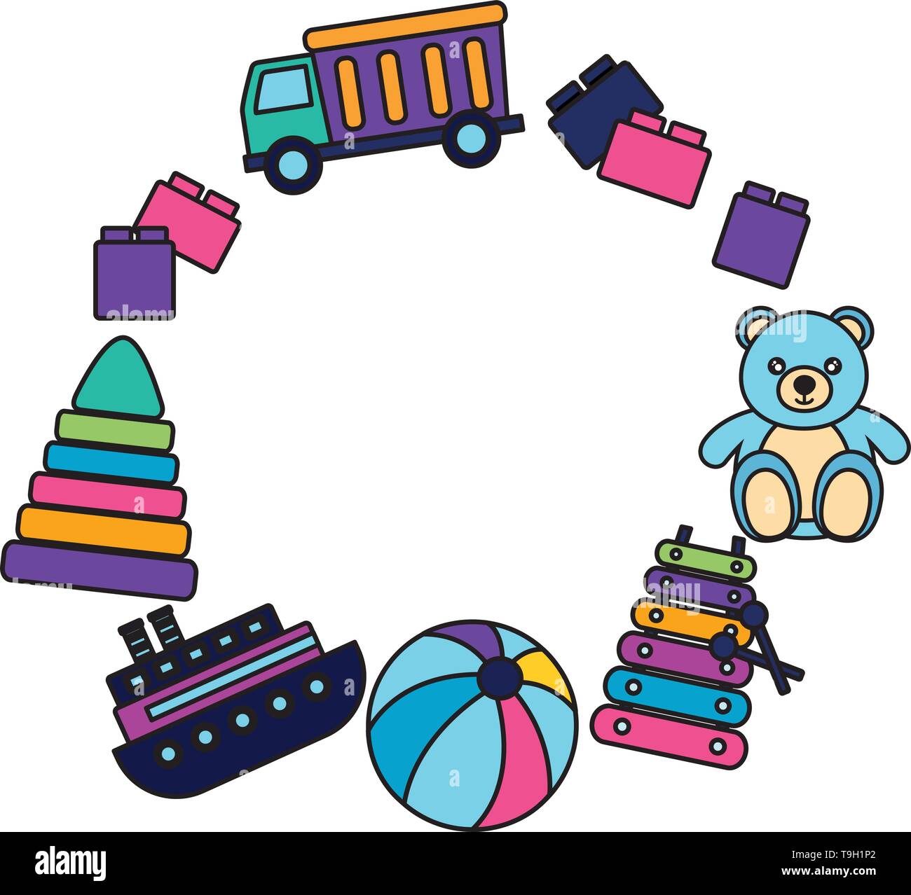 kids toys design Stock Vector Image & Art - Alamy