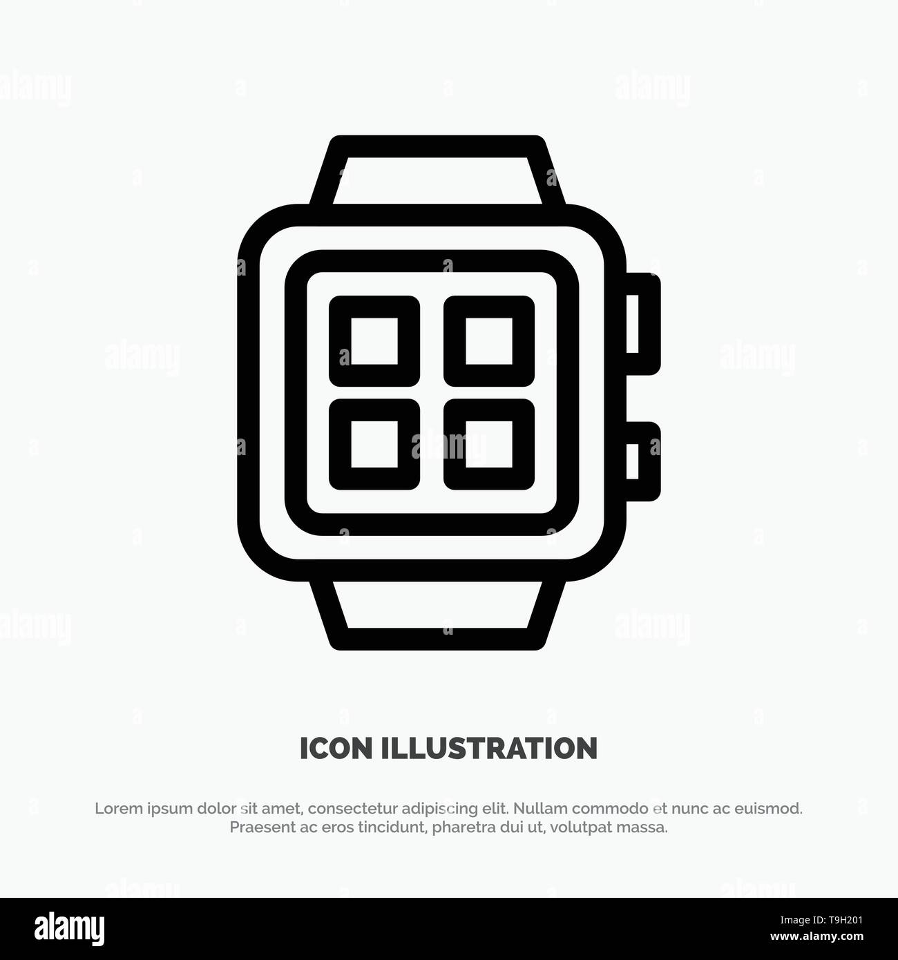 Smart watch wearable computer Stock Vector Images - Alamy