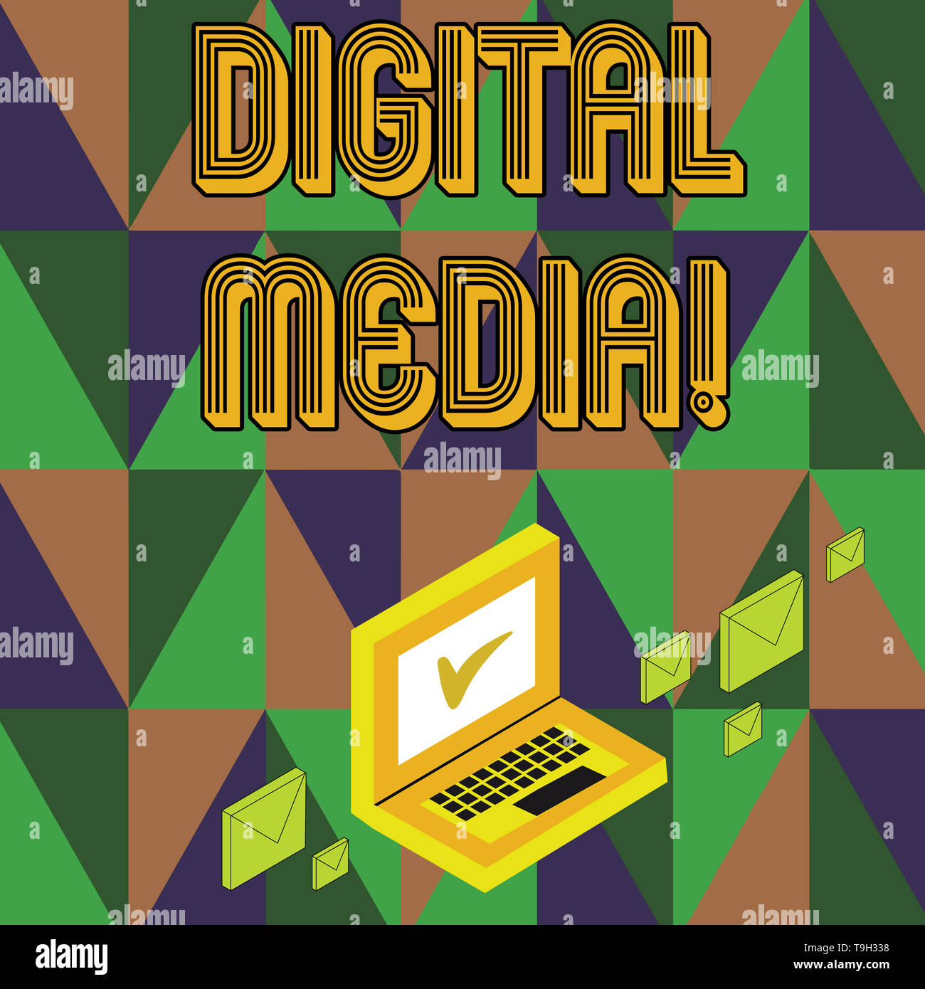 Writing note showing Digital Media. Business concept for digitized ...