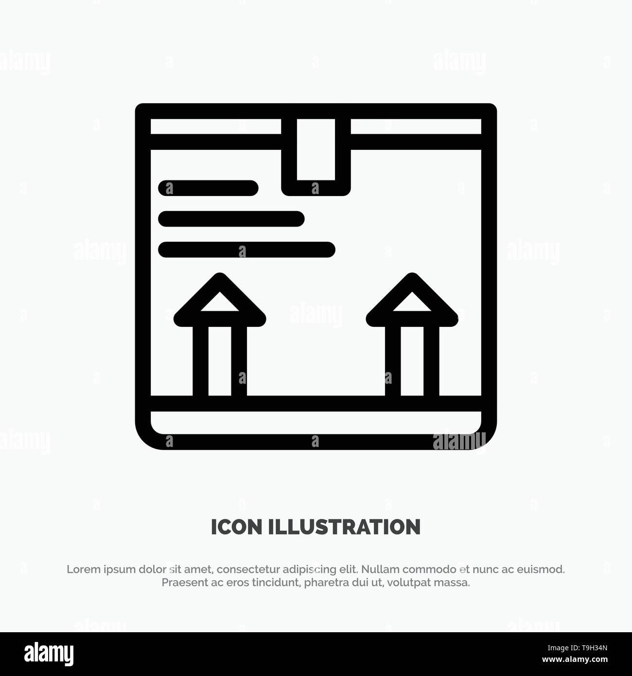 Arrows side up symbol Stock Vector Images - Alamy