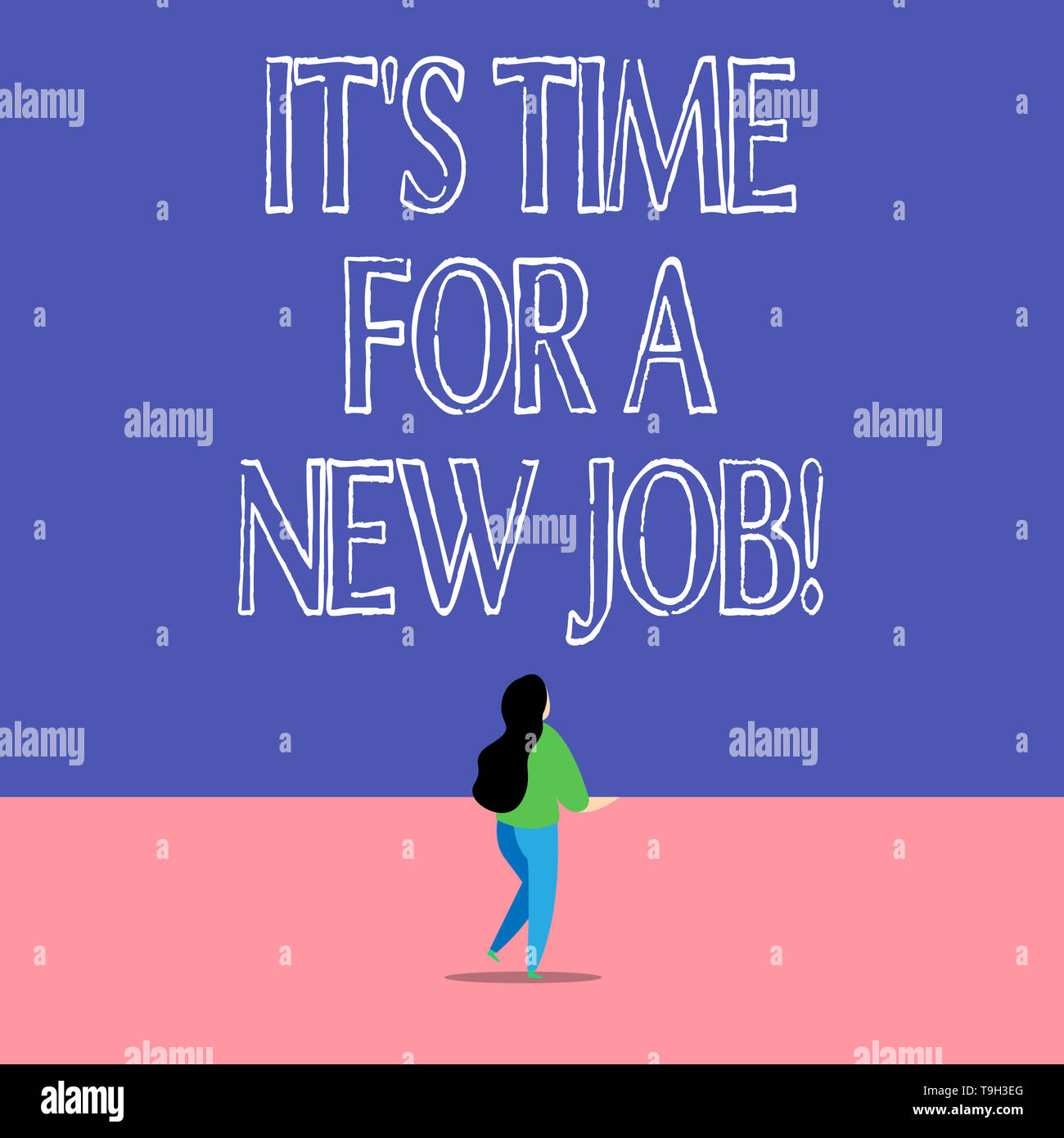 Text sign showing It S Time For A New Job. Business photo text having ...