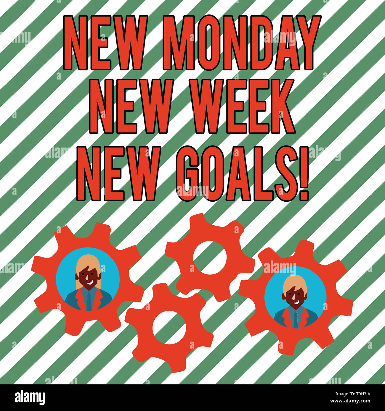 Conceptual hand writing showing New Monday New Week New Goals. Concept ...