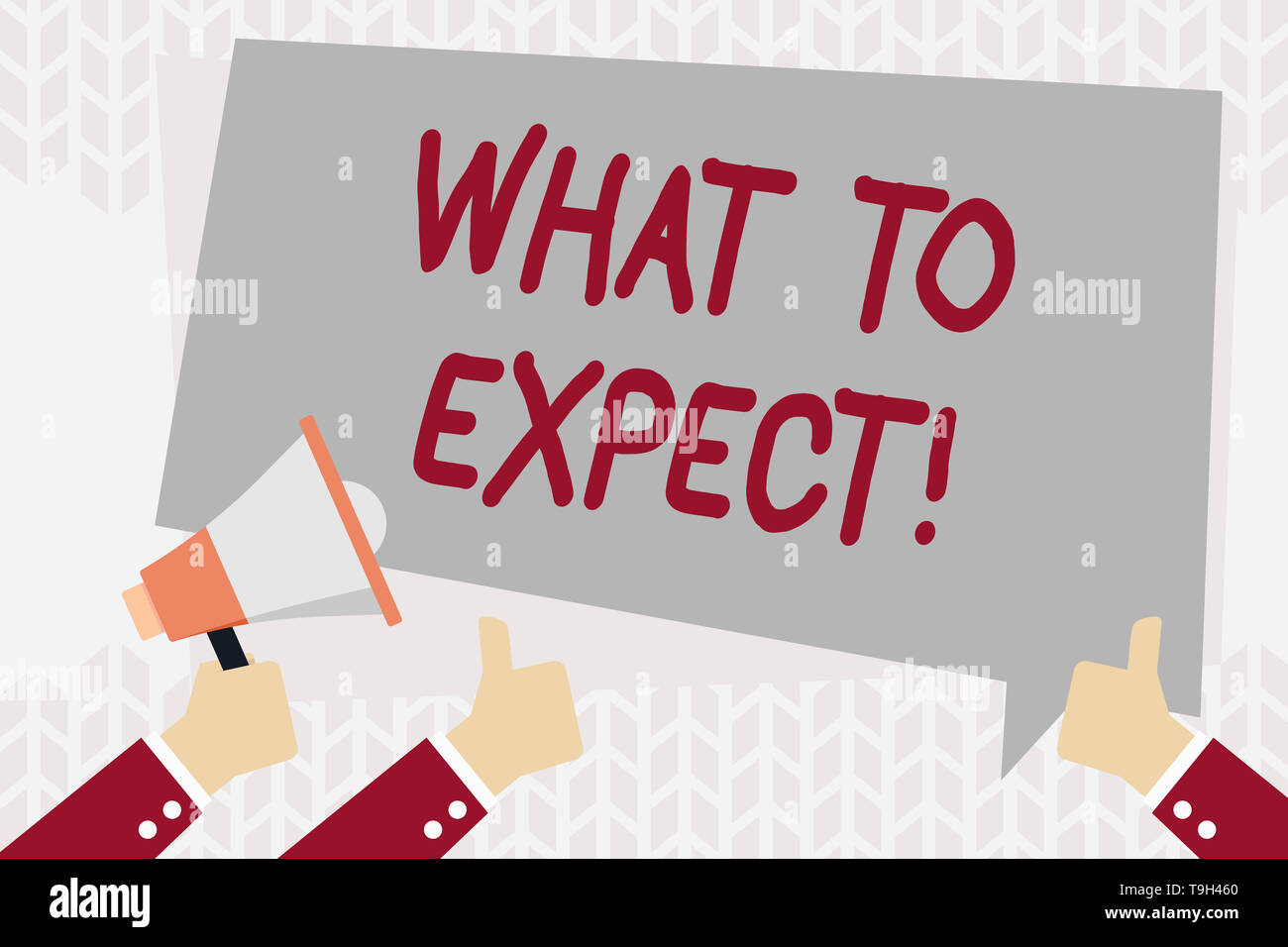 Text sign showing What To Expect. Business photo showcasing asking ...