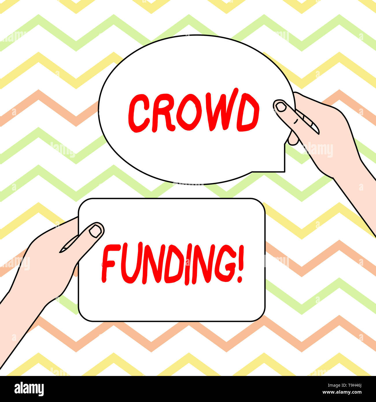 Conceptual hand writing showing Crowd Funding. Concept meaning ...