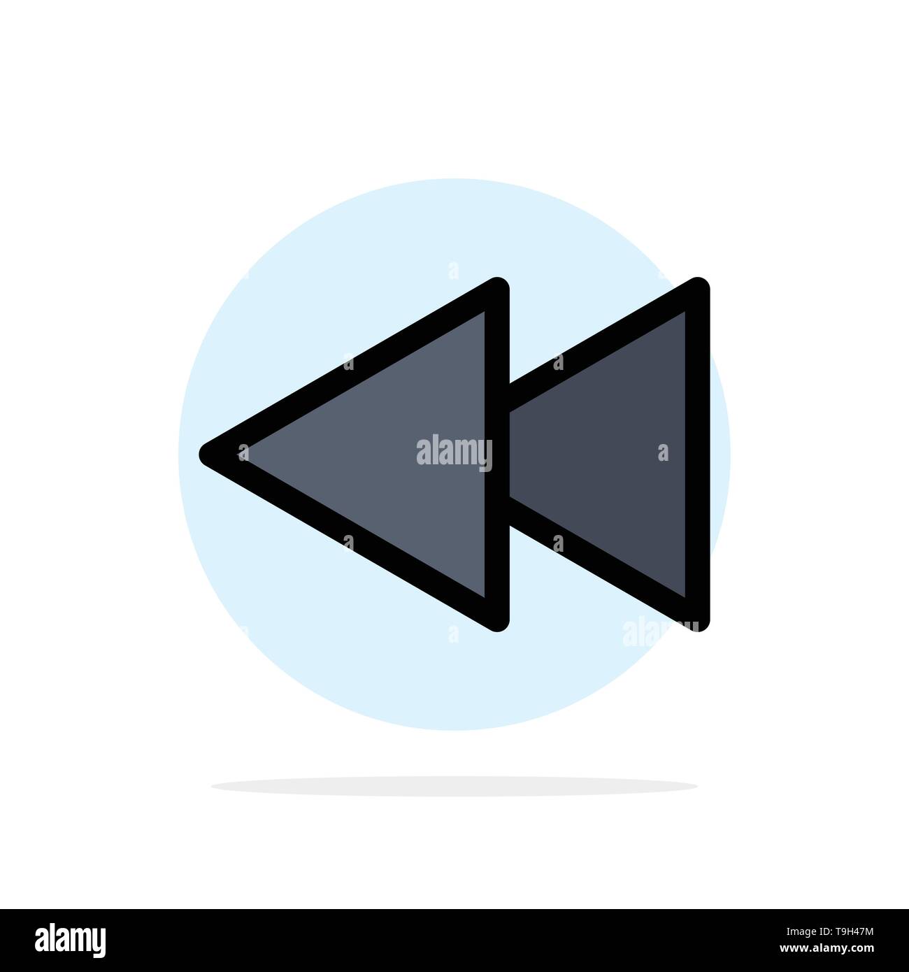 Arrow, Back, Reverse, Rewind Abstract Circle Background Flat color Icon Stock Vector Image & Art ...