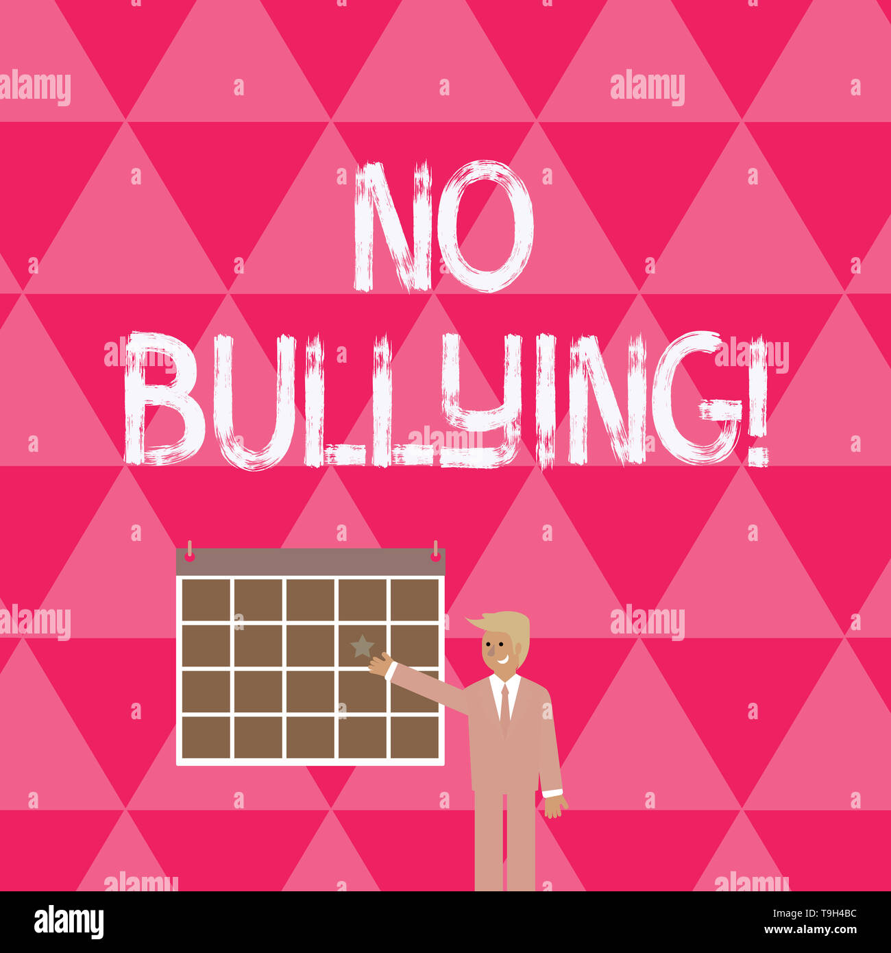 Text sign showing No Bullying. Business photo showcasing stop ...