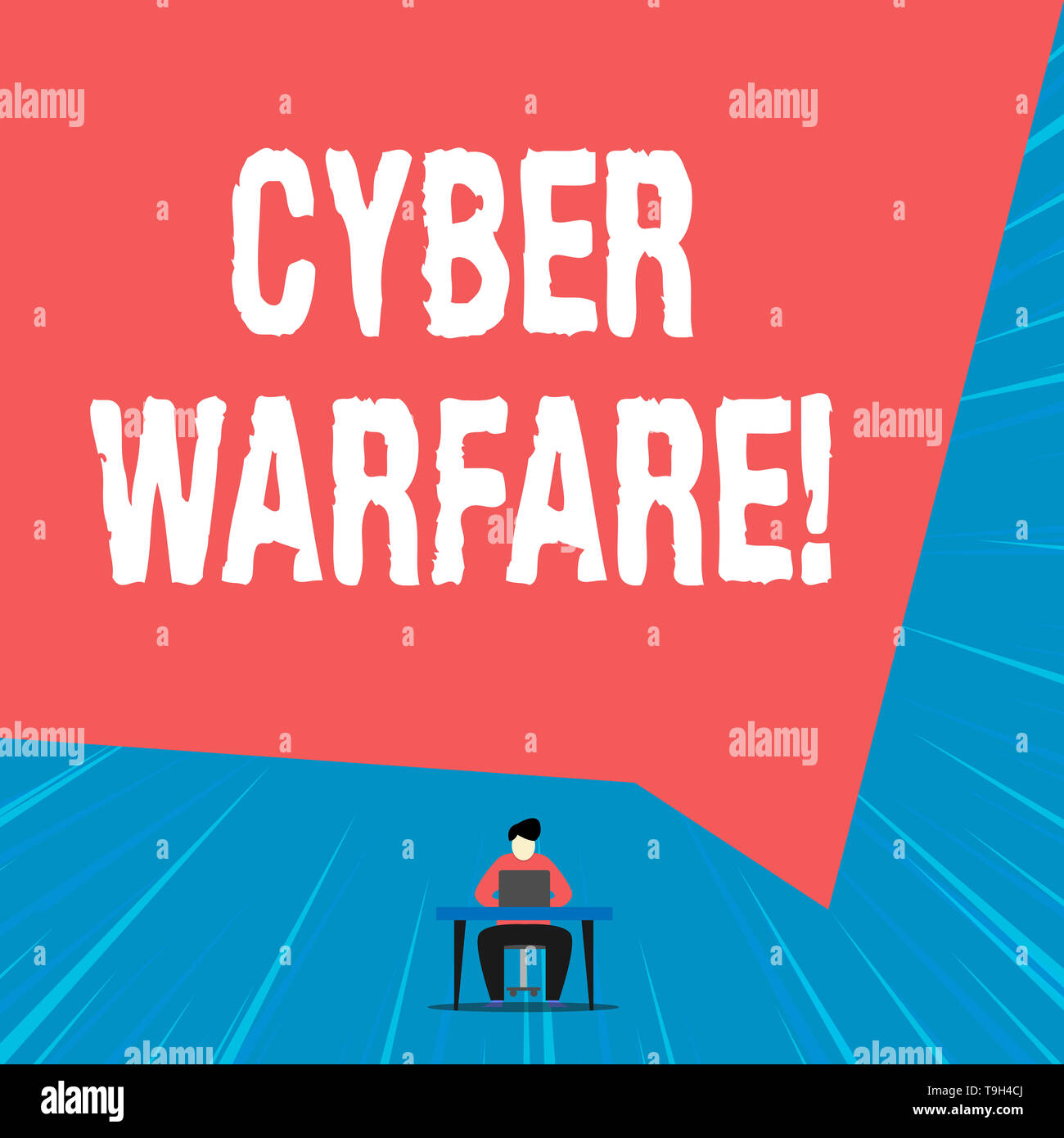Text sign showing Cyber Warfare. Business photo showcasing activity of ... Text sign showing Cyber Warfare. Business photo showcasing activity of ...