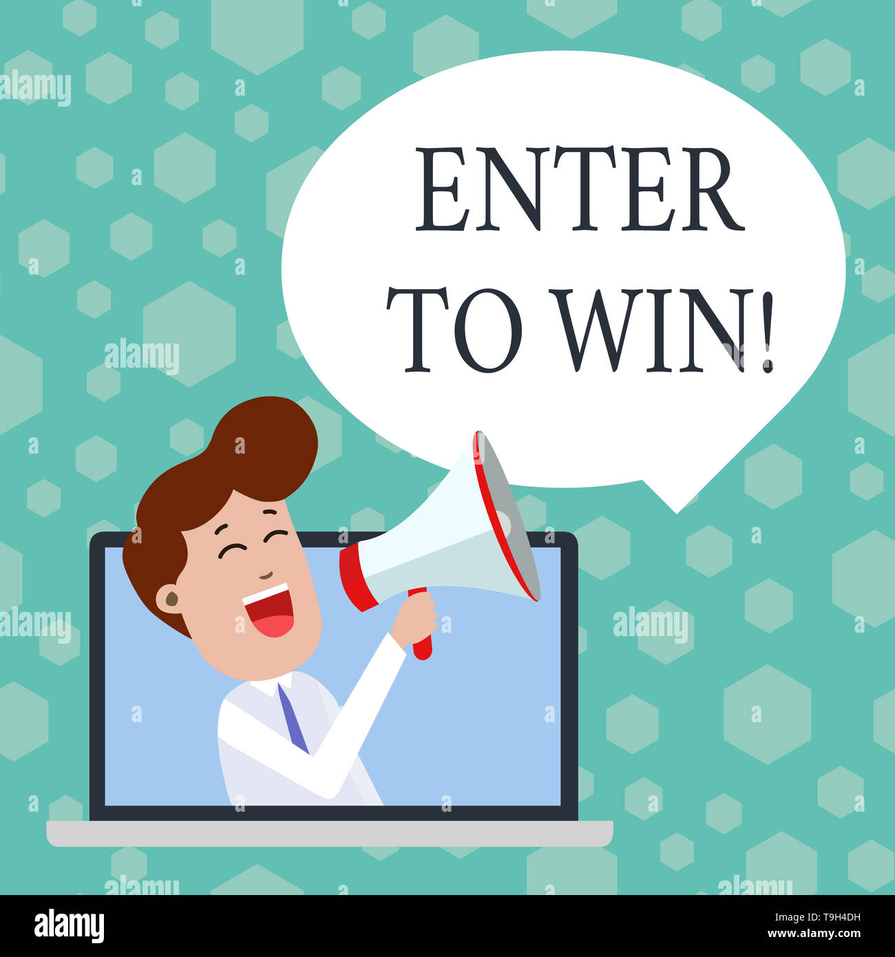 Text sign showing Enter To Win. Business photo showcasing exchanging ...