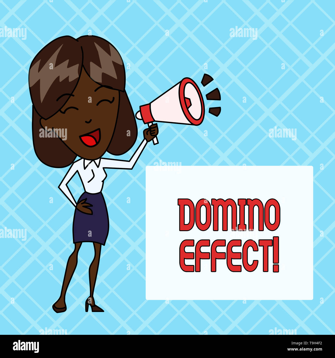 Conceptual hand writing showing Domino Effect. Concept meaning Chain ...