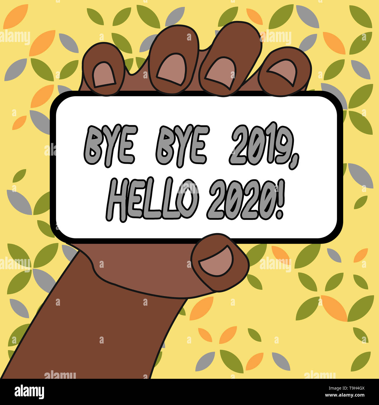 Conceptual hand writing showing Bye Bye 2019 Hello 2020. Concept ...
