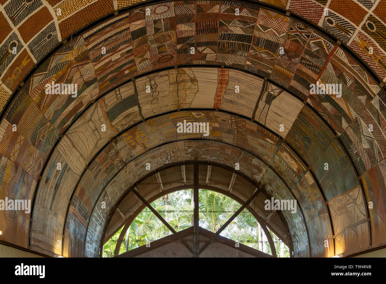 Indigenous Ceiling Art at Art Centre, Nguiu, Bathurst Island, NT Stock ...