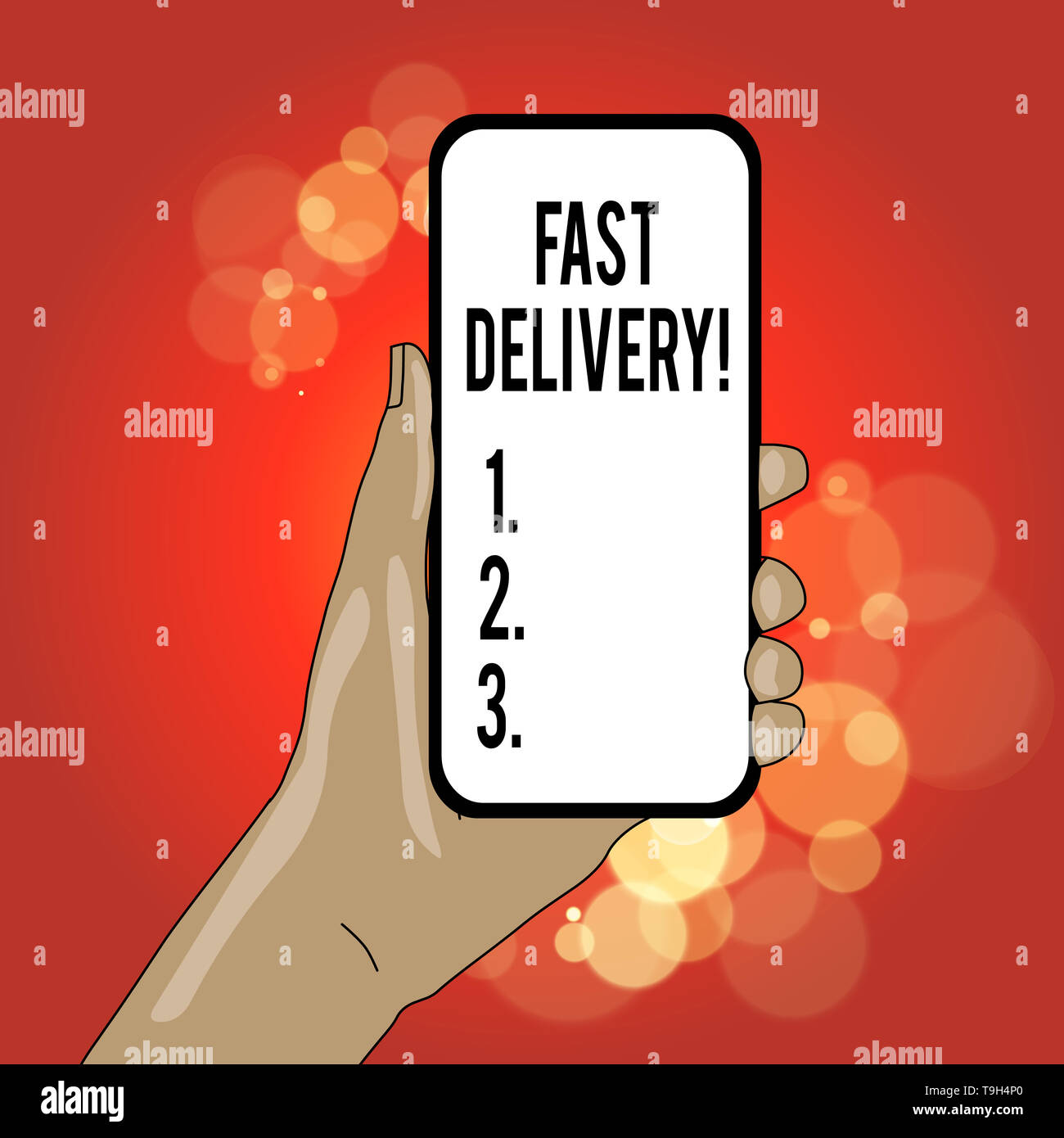 Writing note showing Fast Delivery. Business concept for Express action ...