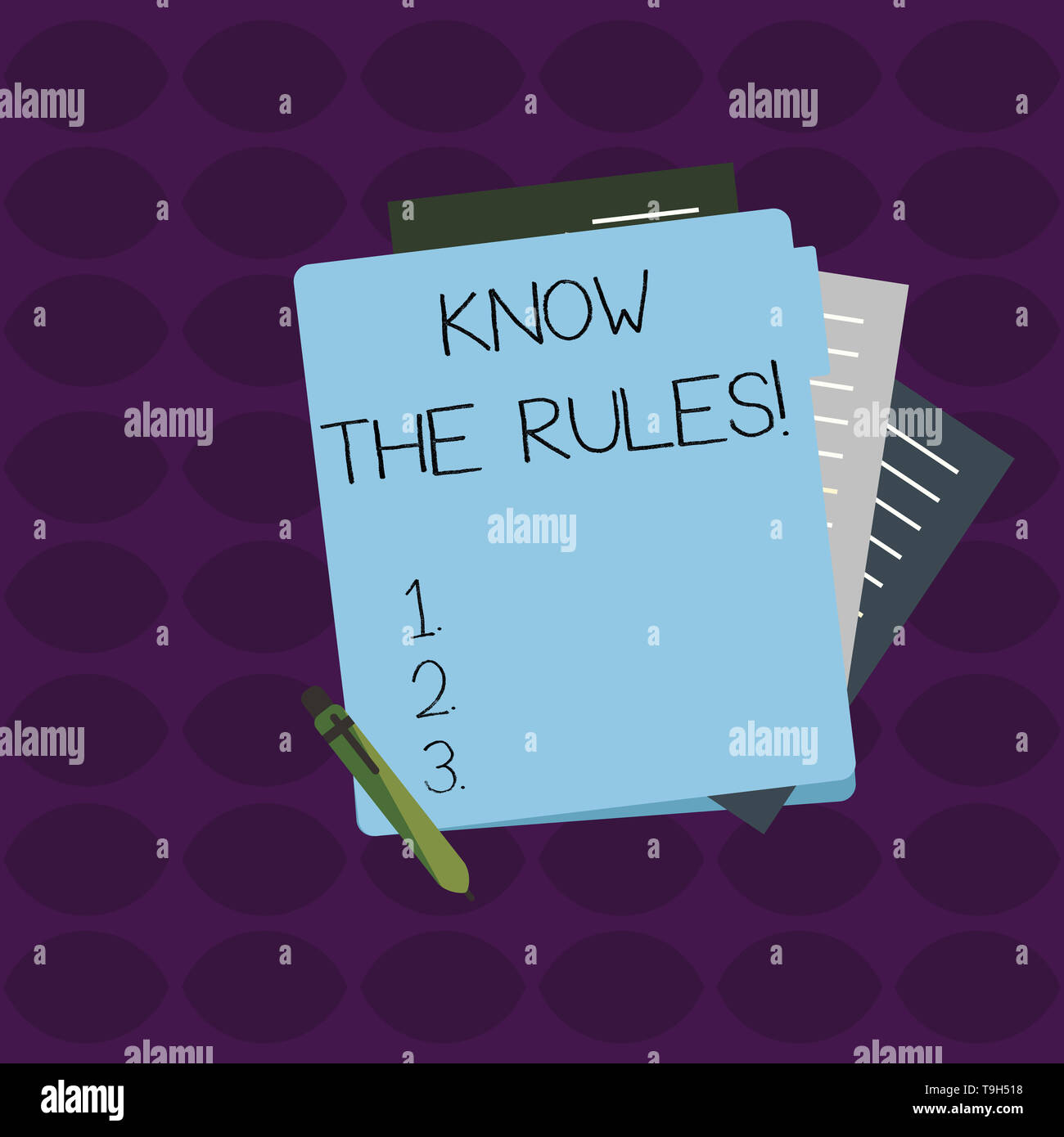 Word writing text Know The Rules. Business photo showcasing set ...