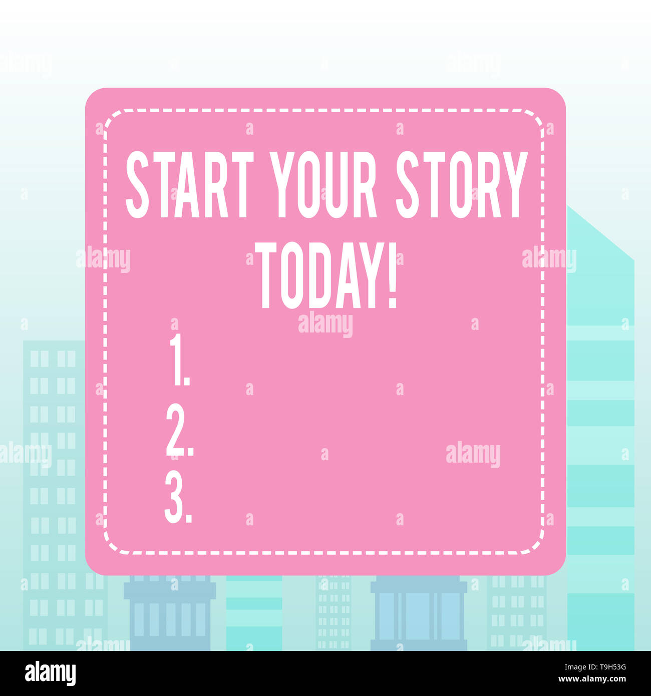 Writing note showing Start Your Story Today. Business concept for work ...