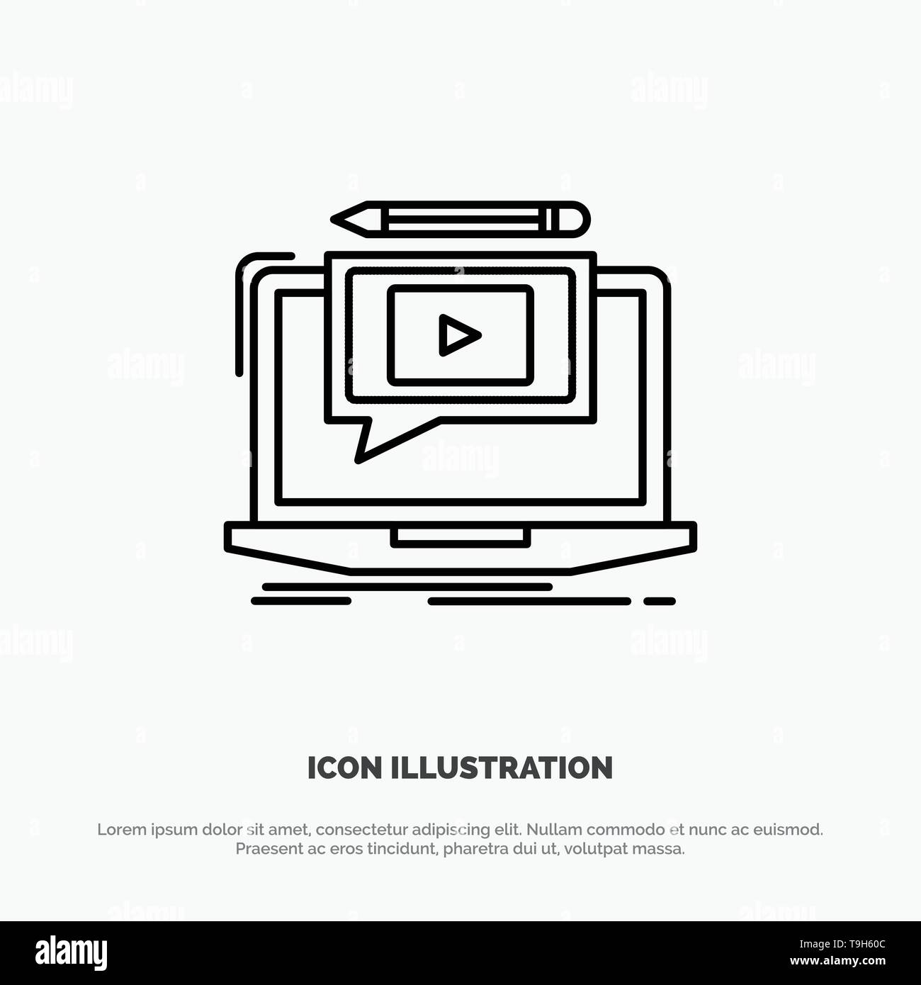 Video tutorial screen Stock Vector Images - Alamy