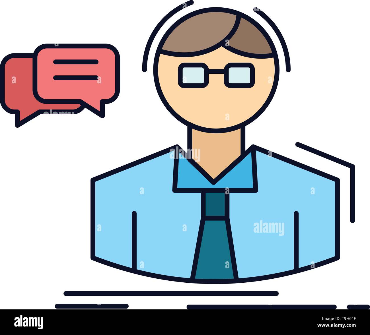 Male teacher caucasian classroom Stock Vector Images - Alamy