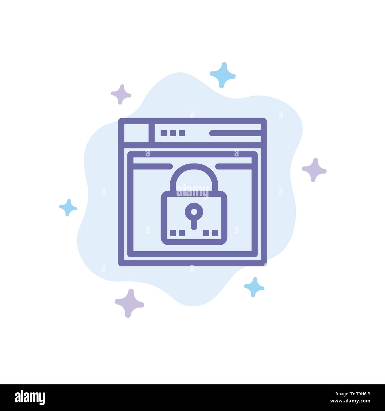 Login, Secure, Web, Layout, Password, Lock Blue Icon on Abstract Cloud ...