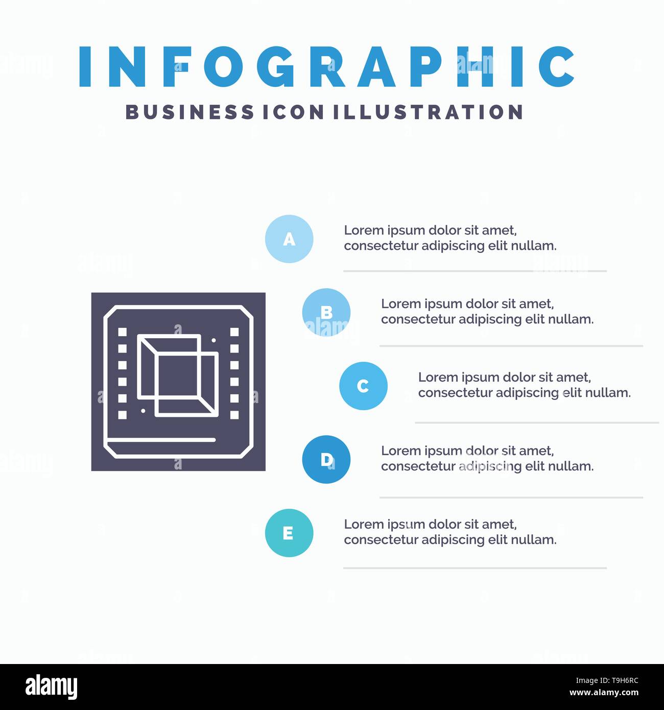 Computer hardware infographics motherboard cpu hi-res stock photography ...