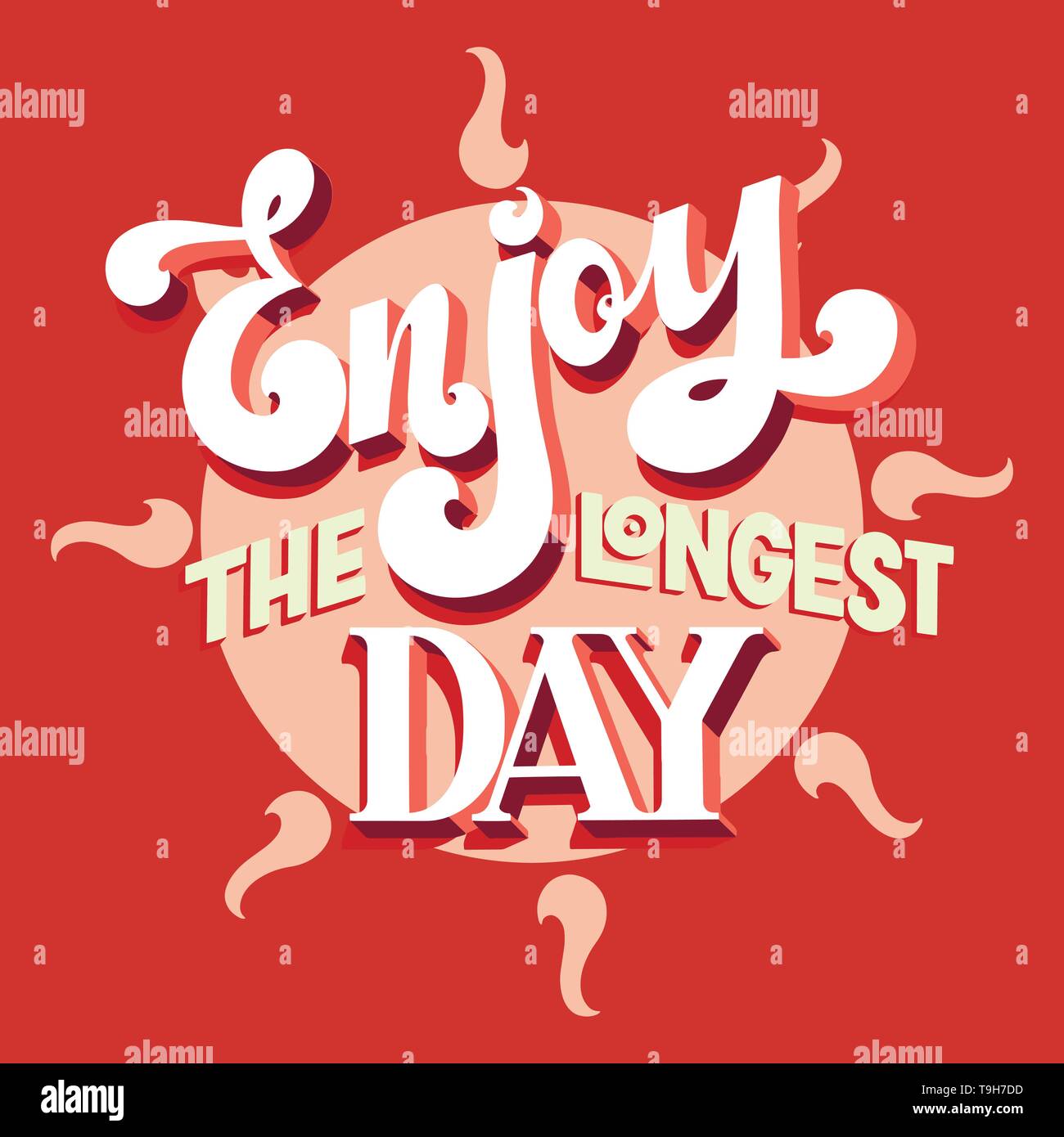 Summer solstice lettering vector illustration Stock Vector Image & Art ...