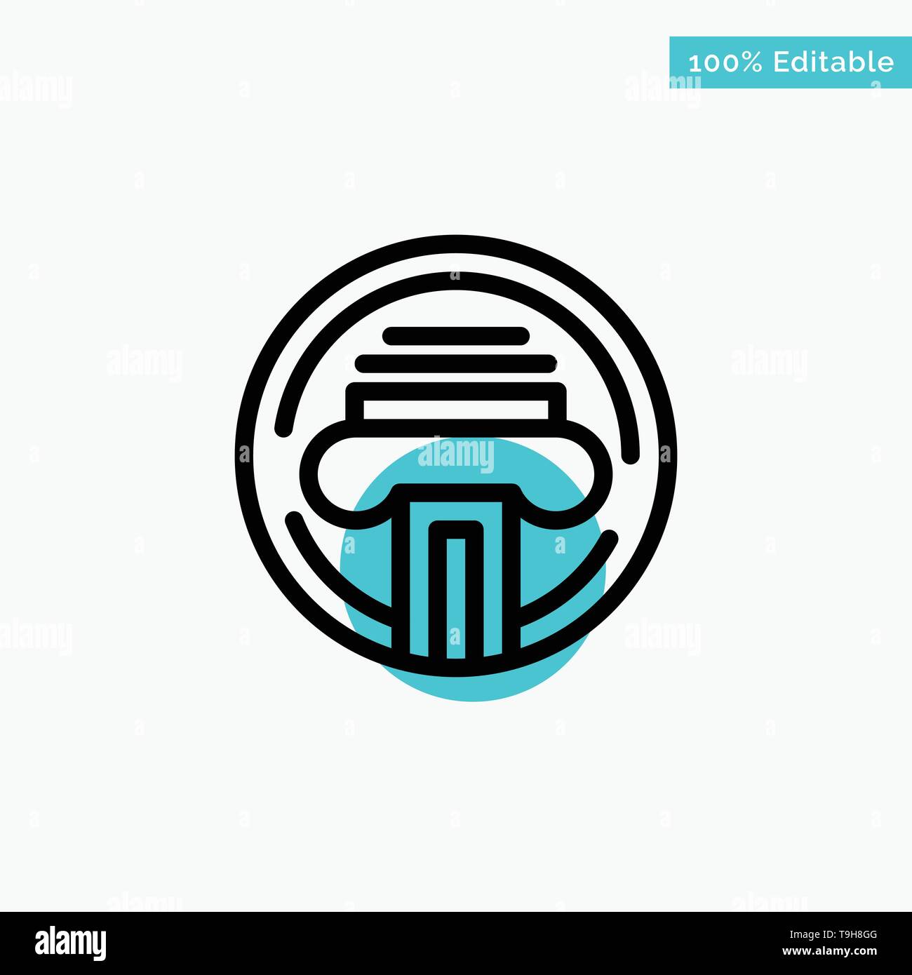 Printer, Type, Typewriter, Writer turquoise highlight circle point ...