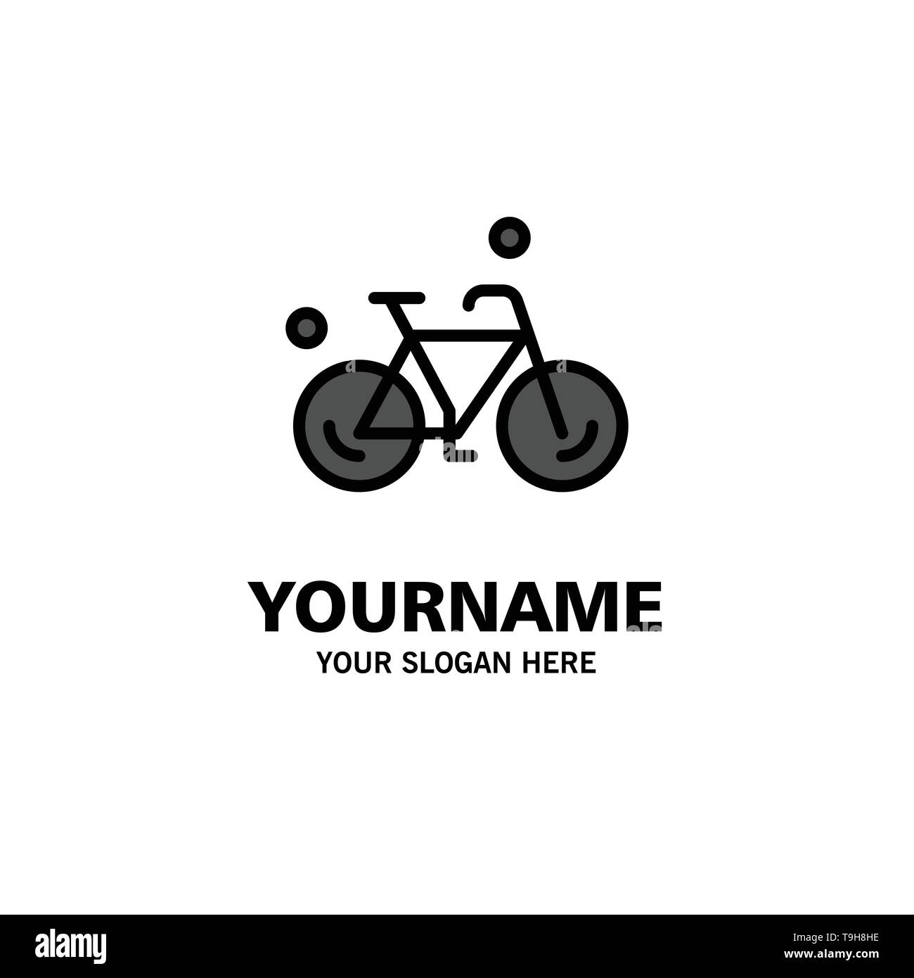 Bike vector logo design template Black and White Stock Photos & Images ...