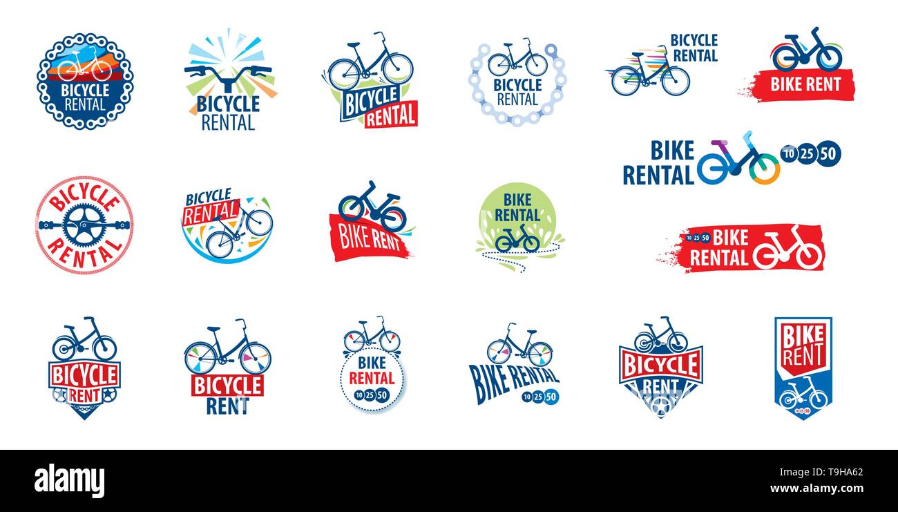 Logo for Bicycle rental. Vector illustration on white background Stock ...