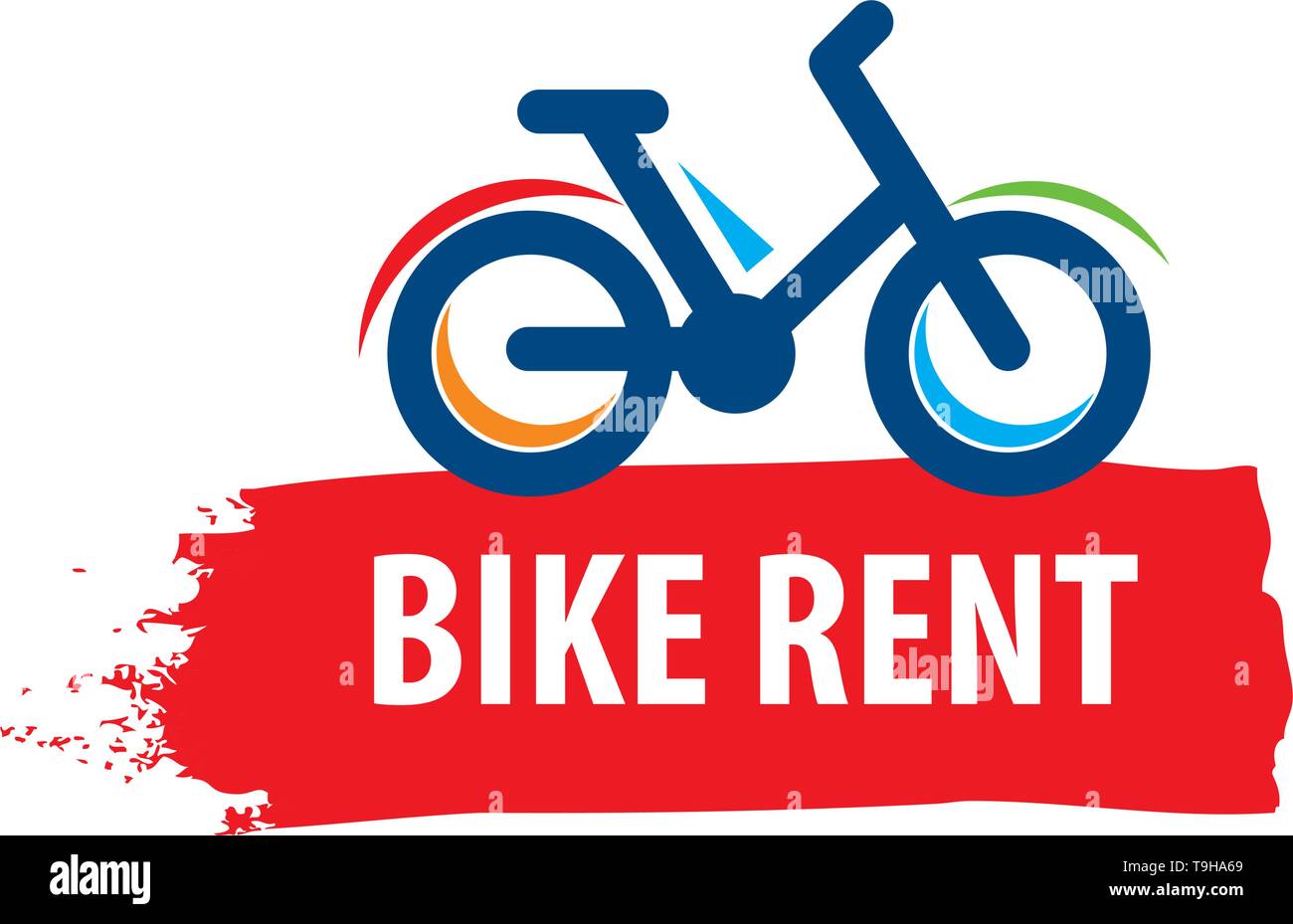 Logo for Bicycle rental. Vector illustration on white background Stock ...