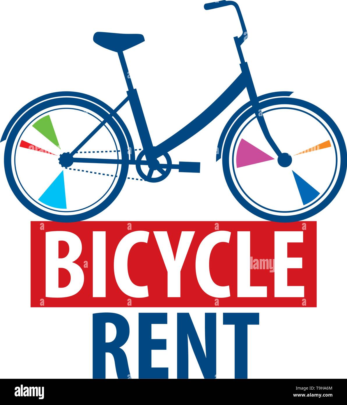 Logo for Bicycle rental. Vector illustration on white background Stock ...