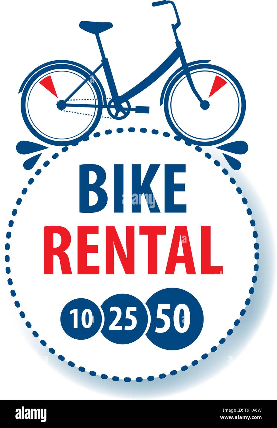 Logo for Bicycle rental. Vector illustration on white background Stock ...