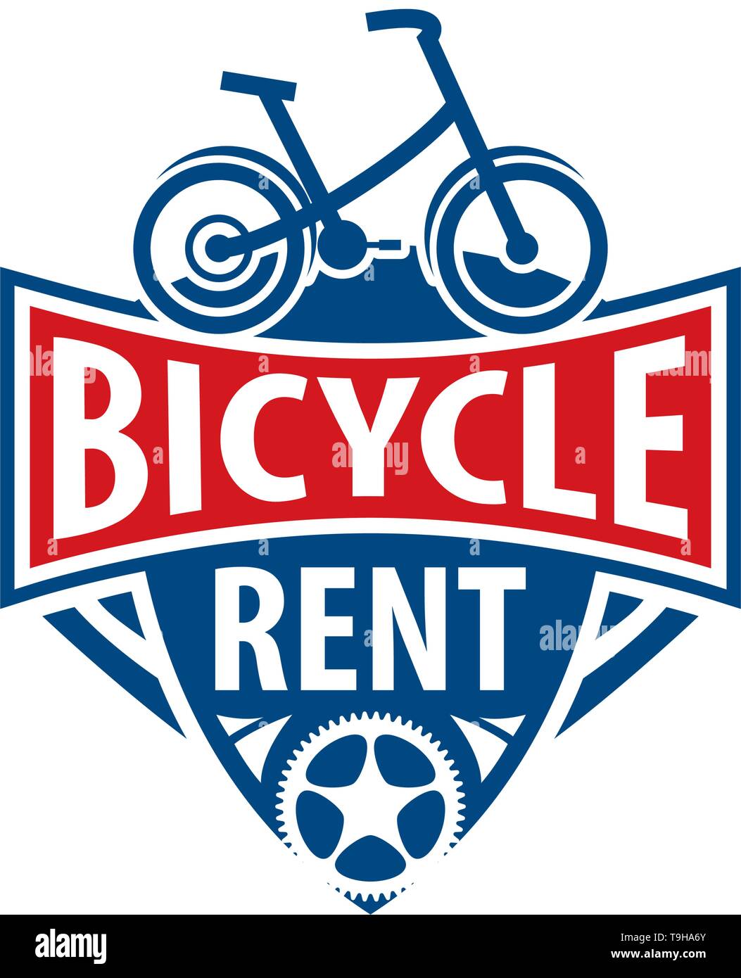 Logo for Bicycle rental. Vector illustration on white background Stock ...
