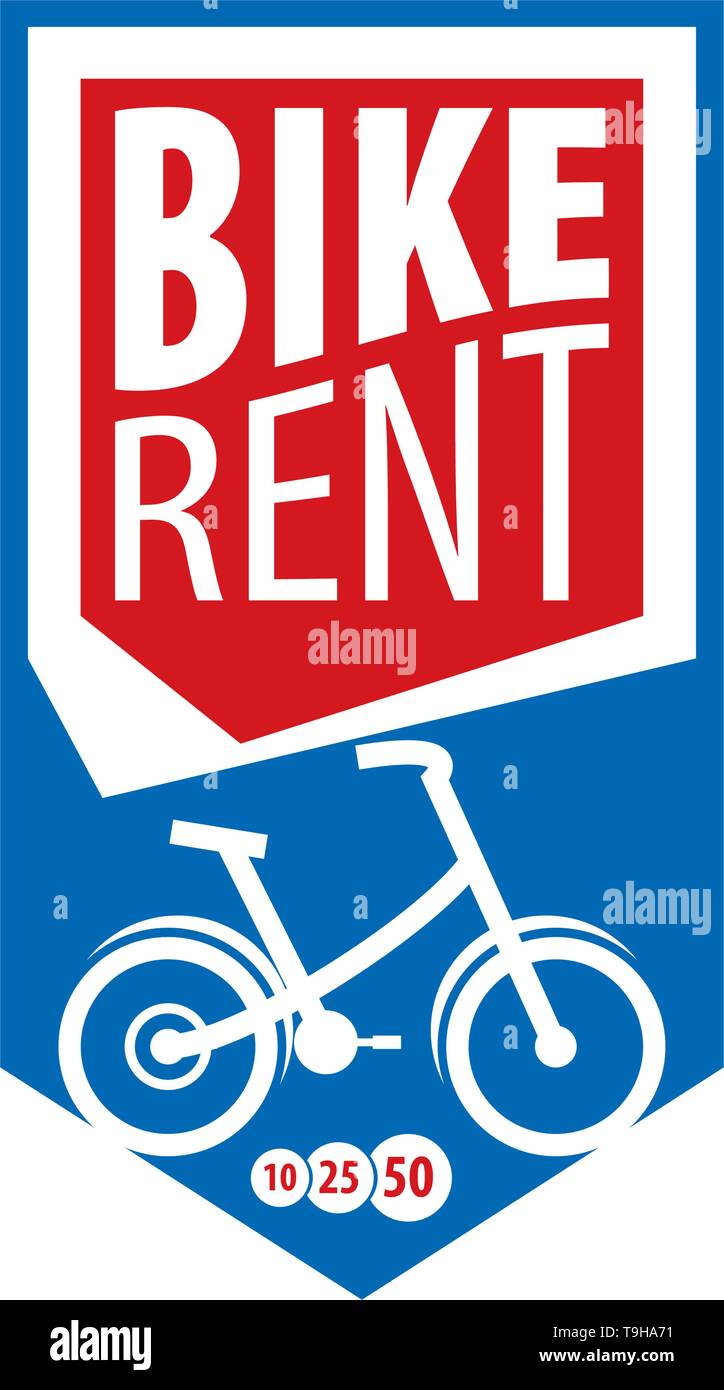 Logo for Bicycle rental. Vector illustration on white background Stock ...