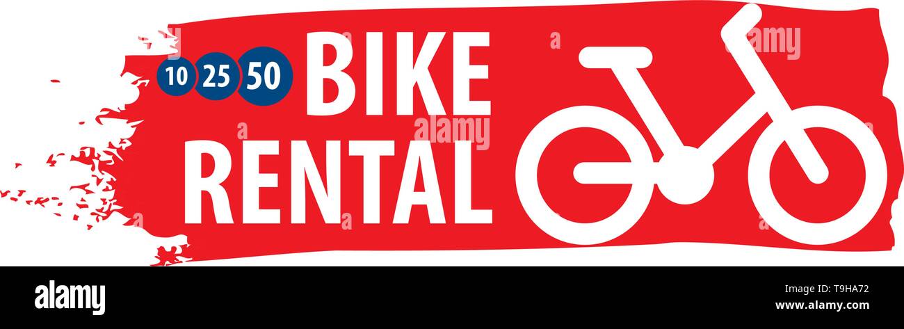 Logo for Bicycle rental. Vector illustration on white background Stock ...
