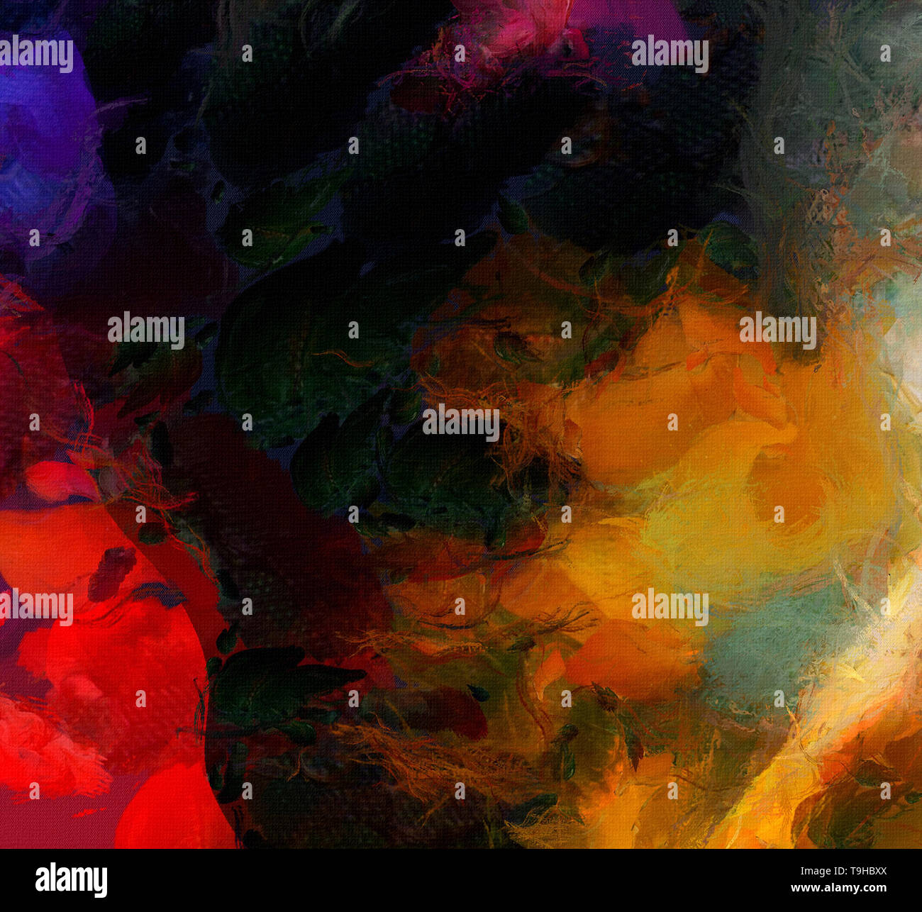 Colorful Hot Abstract Painting. 3D rendering Stock Photo - Alamy