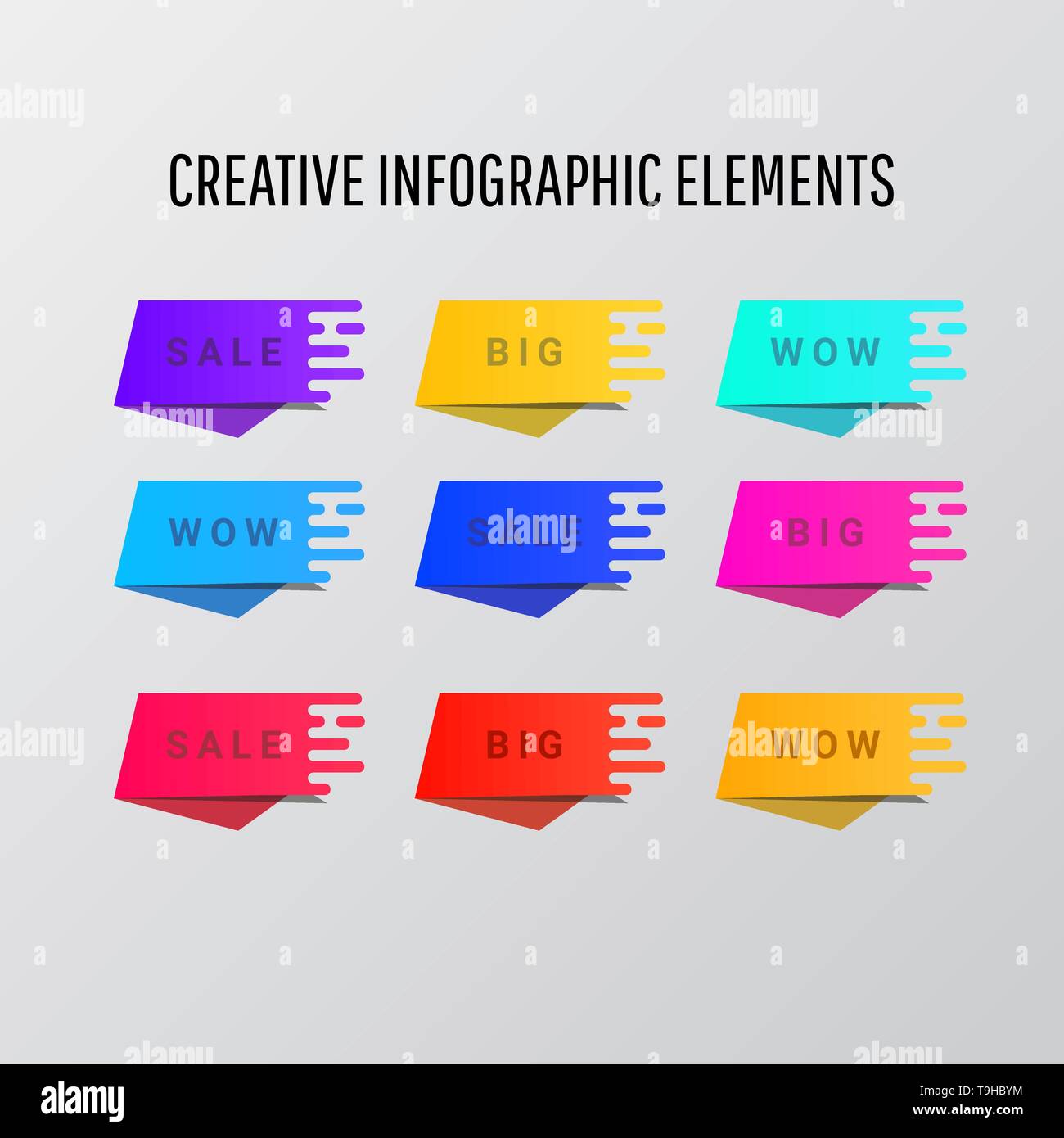 Abstract colorful background stickers infographic design. Creative ...