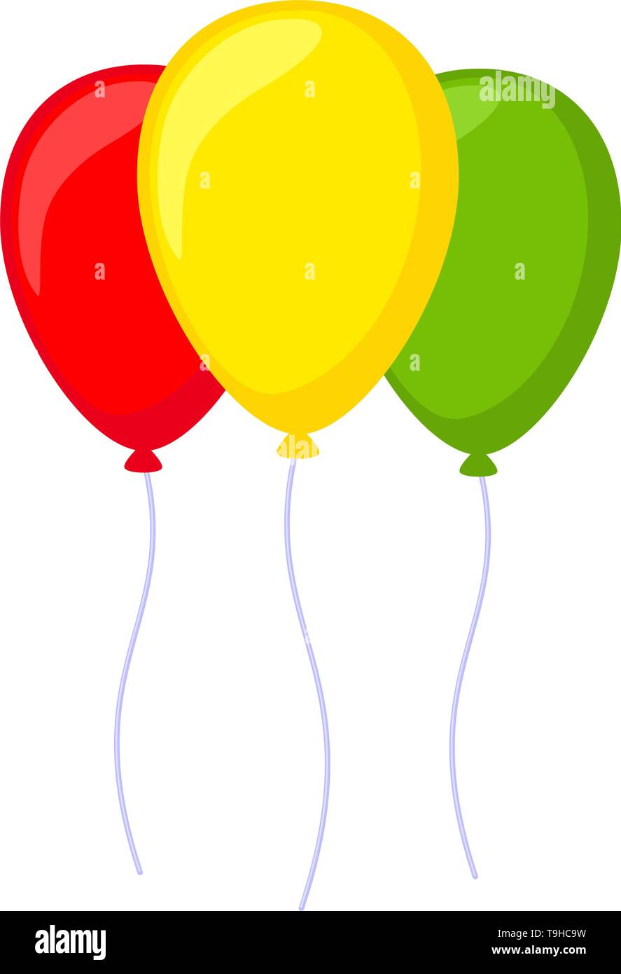 Colorful cartoon 3 baloon Stock Vector Image & Art - Alamy