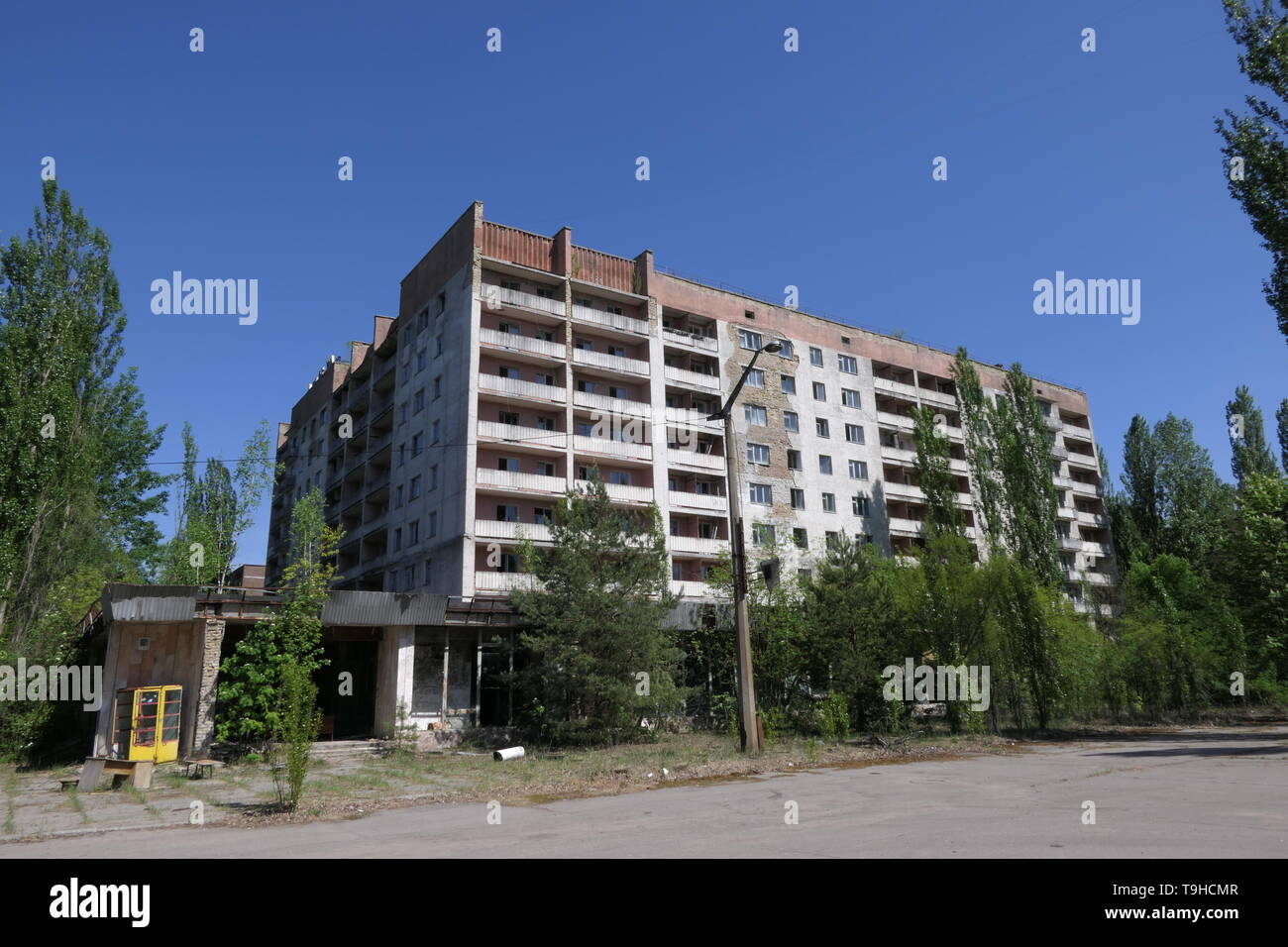 Abandoned houses in the Ghost Town of Pripyat, Chernobyl zone, Ukraine ...