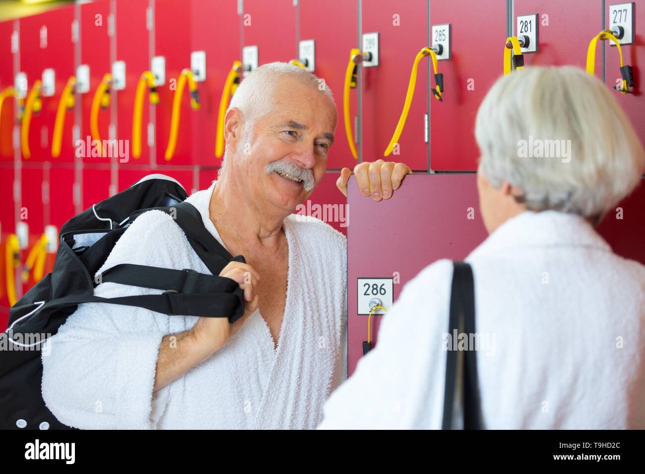 senior couple in changing room Stock Photo - Alamy