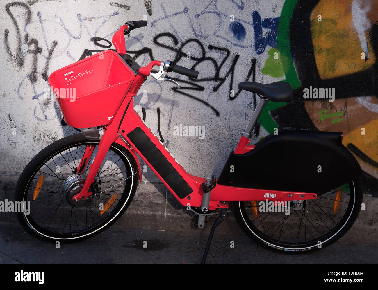 Red jump bikes hi-res stock photography and images - Alamy