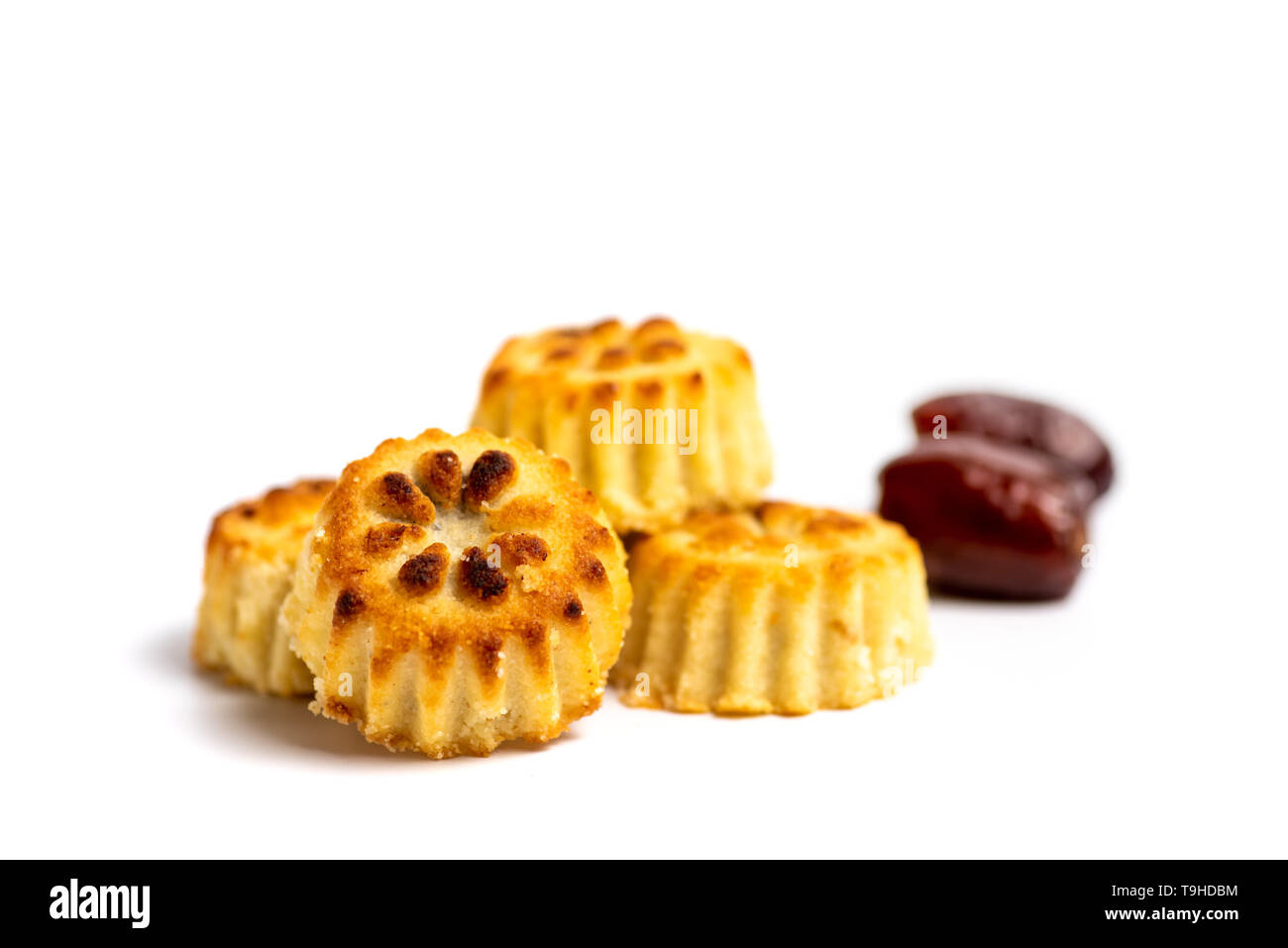 Cookies with dates isolated on white background Stock Photo - Alamy