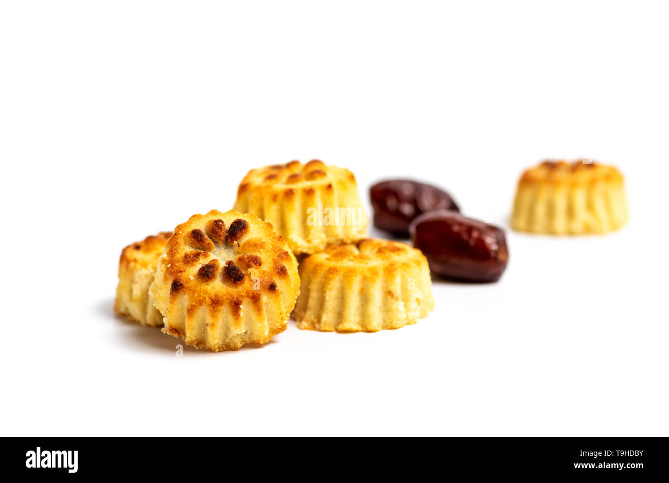 Cookies with dates isolated on white background Stock Photo - Alamy