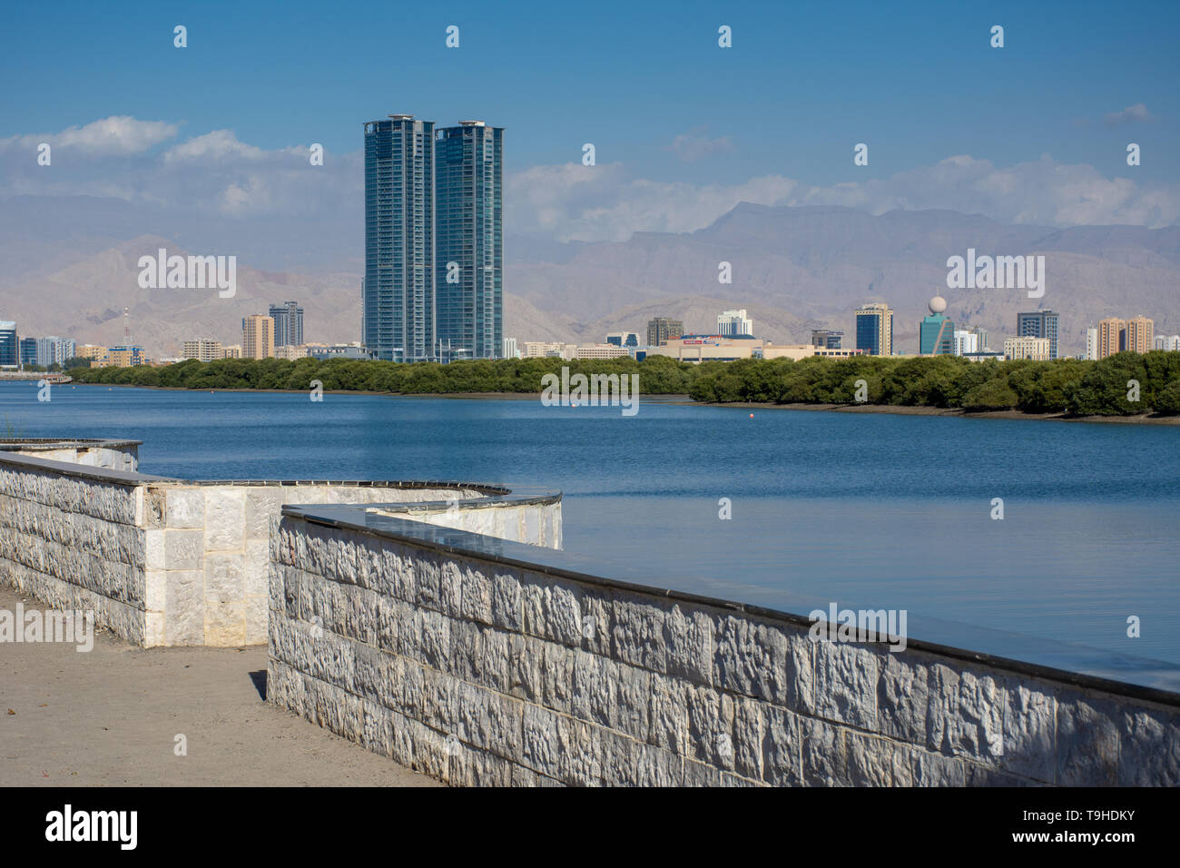Ras al Khaimah View from the Corniche towards the Julphar Towers on the ...