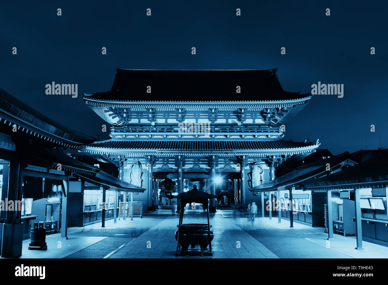 Sensoji Temple in Tokyo Japan at night Stock Photo - Alamy