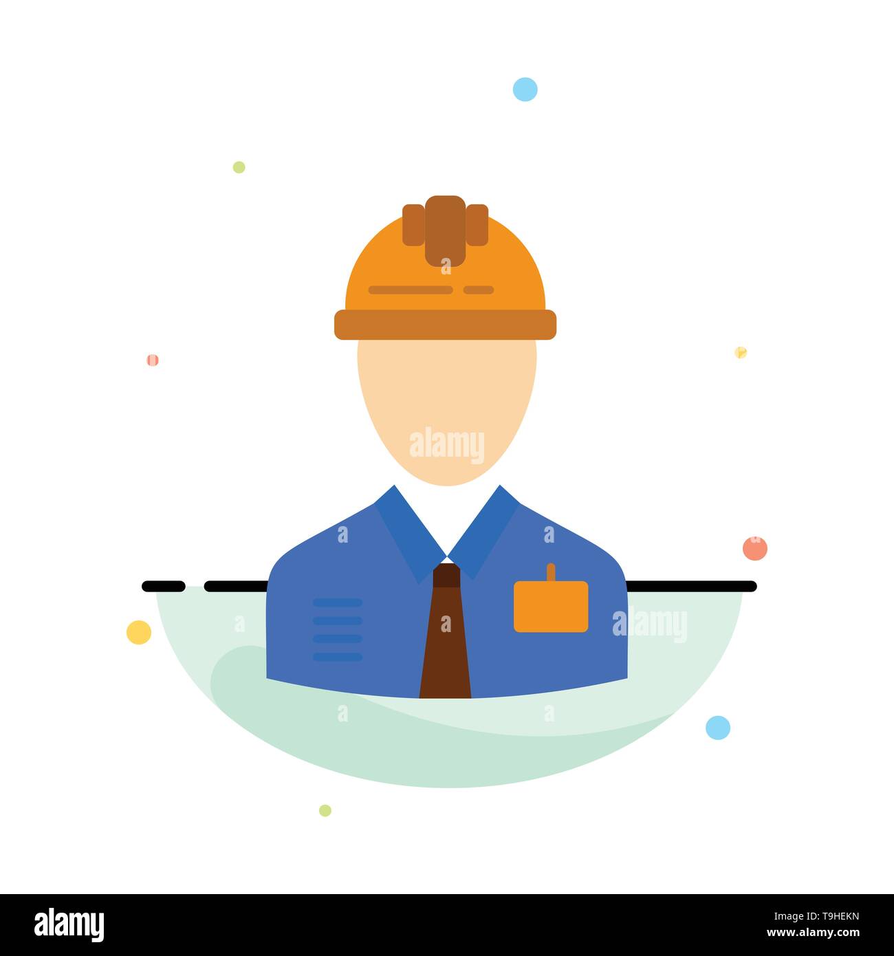 Construction worker measuring Stock Vector Images - Alamy