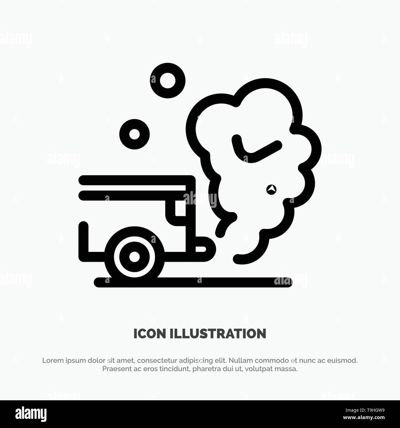 Pollution car exhaust smoke Stock Vector Images - Alamy