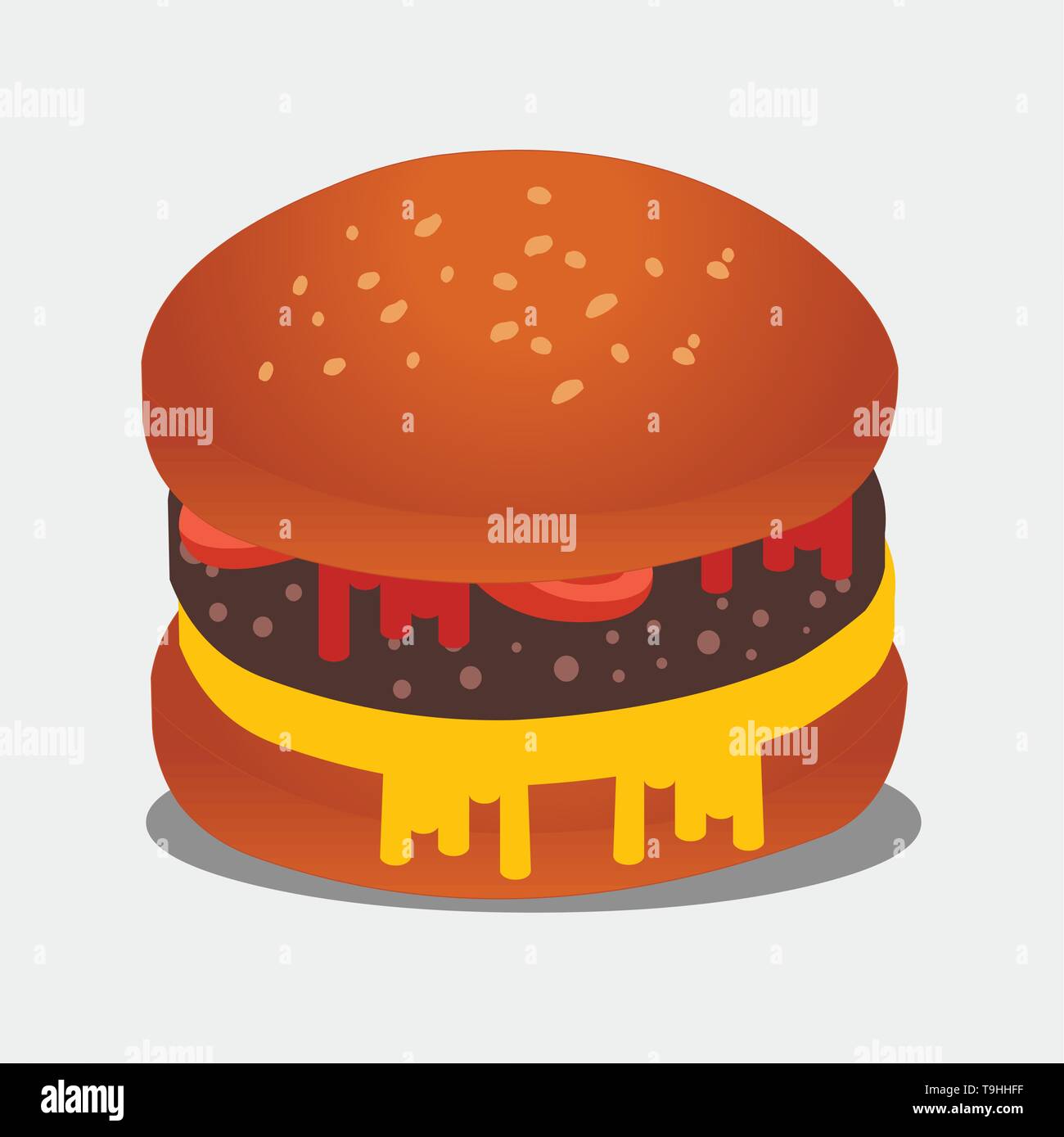 cheeseburger vector symbol illustration Stock Vector Image & Art - Alamy