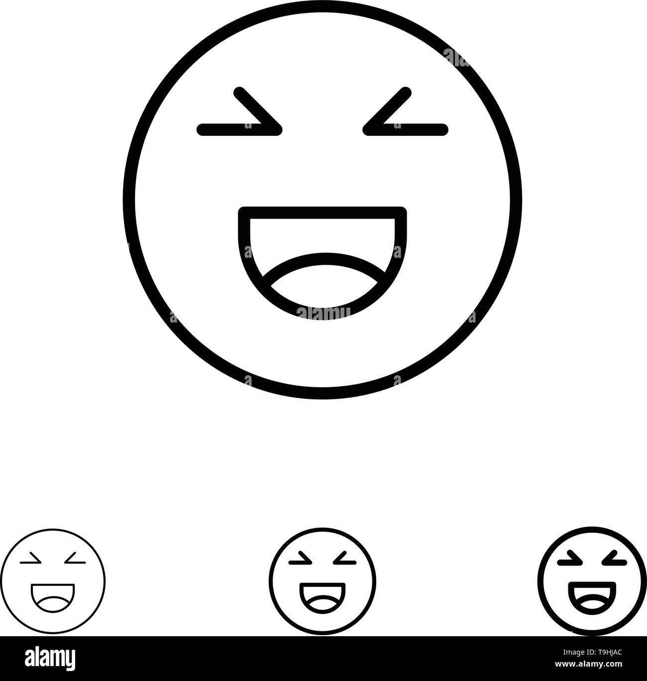 Happy Emoji Emoticon Smiley Face Black and White Stock Photos & Images ...